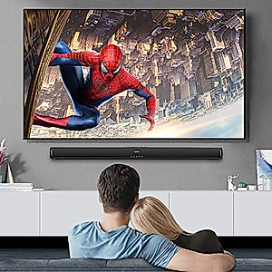 Saiyin Sound Bars for TV, Wired and Wireless Bluetooth 5.0 TV Stereo Speakers Soundbar 32’’ Home Theater Surround Sound System Optical/Coaxial/RCA Connection, Wall Mountable