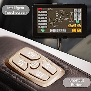 MYNTA Massage Chair, Full Body Zero Gravity SL Track Shiatsu Massage Chairs with Calf Heating, Thai Stretch, M1612 Brown