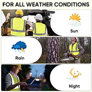 TICONN Reflective Safety Vest High Visibility Class II Mesh Vest for Women & Men Meets ANSI Standards (1PK, Yellow, XL)