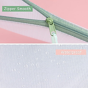 Tamaki 6 Pack Mesh Zipper Pouch Bags Waterproof Zipper Bags Durable Pouches for Organization Bag Board Game Storage, Document Bag Letter/A4