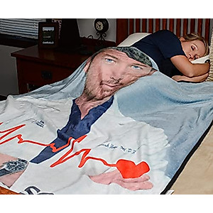 Surreal Entertainment Grey's Anatomy McSteamy Plush Fleece Throw Blanket | Super Soft Decorative Cover For Sofa And Bed, Cozy Home Decor Room Essentials | 45 x 60 Inches, Blue, One Size