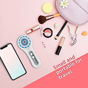 MALKERT Facial Cleansing Brush with 5 Brush Heads, 3 Modes Skin Care Brush Device, Electric Rechargeable Waterproof Face Spin Brush, Massager for Deep Cleansing and Scrubbing, Exfoliating