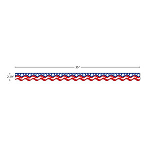 Teacher Created Resources Patriotic Border Trim, Multi Color (4158)