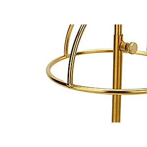 K KAIDIYIN Hat Display Stand Titanium Gold Hat Stand,Set of 2,Height Adjustable Cap Rack, Fingerprint Resistant, Durable Stainless Steel Material