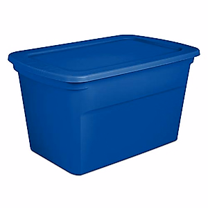 Sterilite 30 Gal./114 L Tote, Blue Morpho, 6 Pack