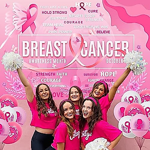 Breast Cancer Awareness Party Banner, Backdrop 7x5 Breast Cancer Awareness Background Breast Cancer Awareness Themed Backdrops for Breast Cancer Awareness Party Supplies Background Birthday