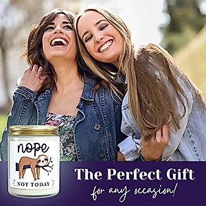 Wishmead Sloth Gifts for Women - Lavender Candle - Sloth Gifts for Girls Sloth Decor - Get Well Soon Gifts for Women - Gift Basket for Women - Funny Gifts for Women Mom