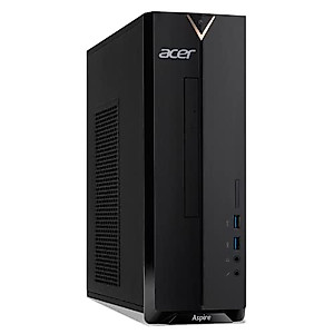 acer Aspire Tower Desktop, Intel Celeron J4125 Processor, 8GB RAM, 256GB PCIe SSD, DVD, Wi-Fi, Wired Keyboard & Mouse,HDMI, VGA, Windows 11 Home, Black