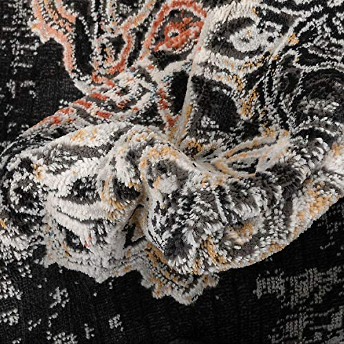 Well Woven Indira Maura Bohemian Vintage Medallion Oriental Black 5x7 (5'3" x 7'3") Area Rug