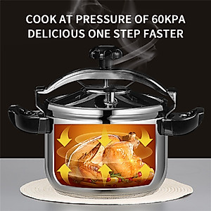 lodnexem Pressure Cooker 15-50 Qt Stainless Steel, Commercial Very Large Pressure Cooker, Multi Explosion Proof Large Steamer Cooking Pressure Canners, for Home, Commercial Use,25L