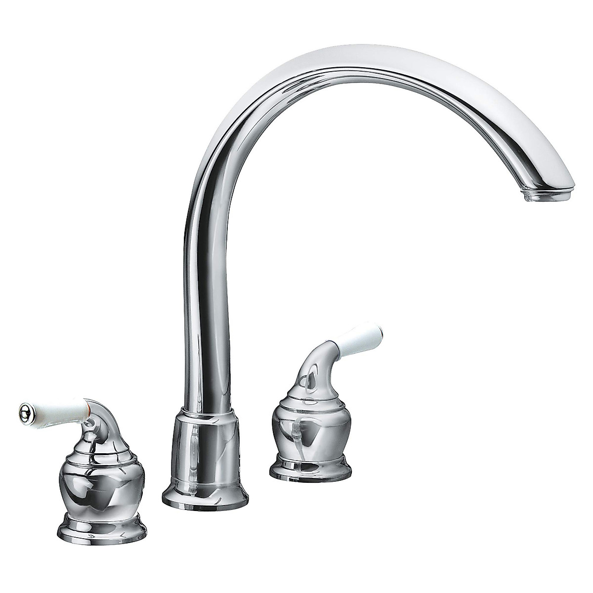 Moen 97559 Monticello Replacement Handle Knob Insert, Porcelain and Chrome (2-Pack)