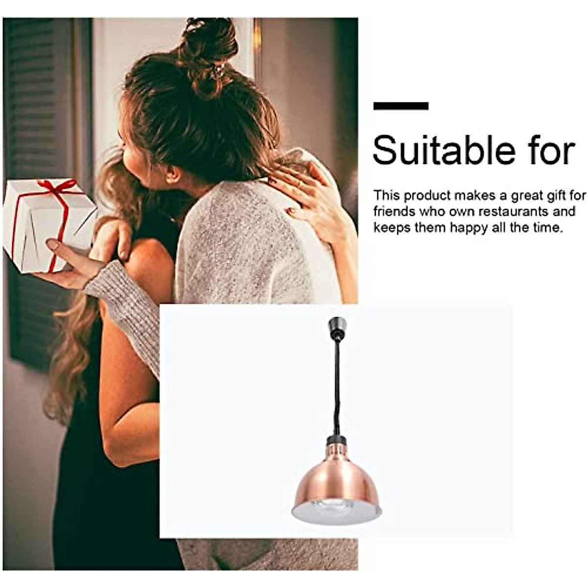 COTCLO Food Heat Lamp Convenient Adjustable Heat Lamp Restaurant or Home Food Service