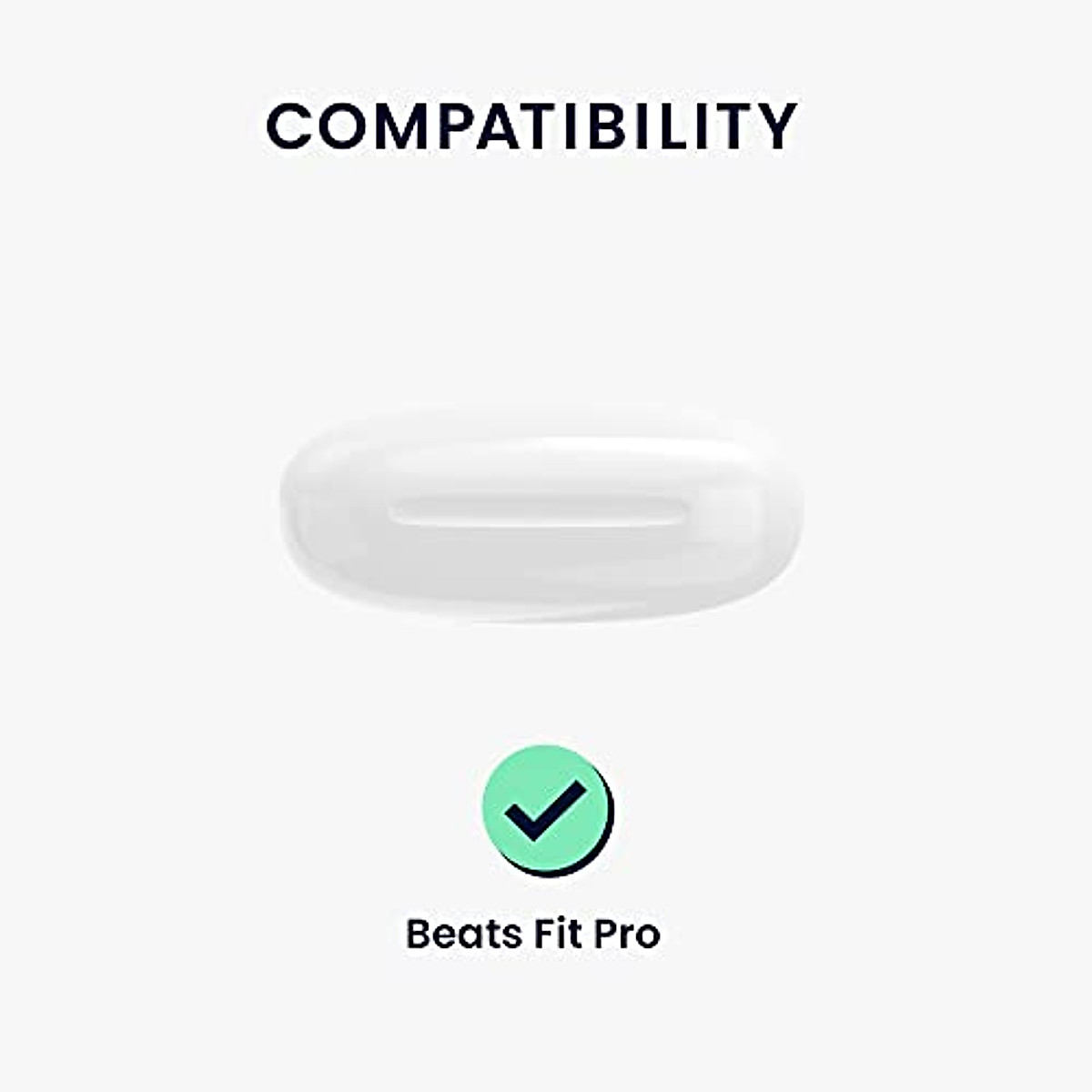 kwmobile Case Compatible with Beats Fit Pro Case - Silicone Cover Holder for Earbuds - Dark Blue