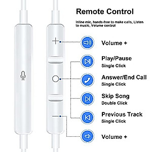 TITACUTE USB C Headphones Magnetic Earbuds Noise Canceling in-Ear Wired Earphone + Type C to A Adapter for iPad 10 Pro Samsung A53 S23 Ultra S22 S21 S20 Galaxy Z Flip 4 Computer Laptop Desktop PC Zoom