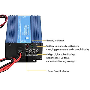 Cryfokt Boost MPPT Solar Controller, 600W 26-63V Input LED Display Solar Panel Regulator, Step Up Waterproof Solar Controller for 48V / 60V / 72V Acid and Lithium Battery