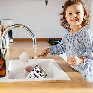 Cow Tumbler for Kids, 12 oz Cute Insulated Tumbler with Lid and Straw, Double Wall Stainless Steel, Toddler Sippy Cup For Boys & Girls Travel & Home, White