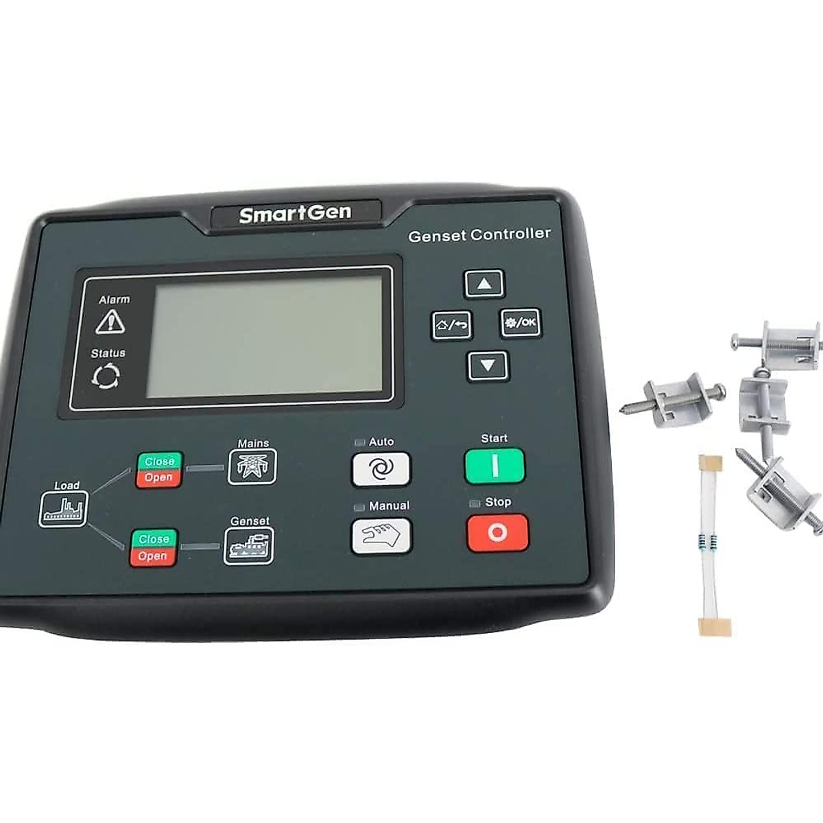 YFYIQI Genset Controller Automatic Generator Set Controller with Working Power Range DC(8 to 35) V RS485 Communication Port for Single Genset Automatic Control and Monitoring System