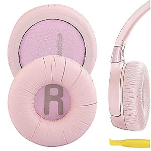 Geekria NOVA Leatherette Replacement Ear Pads for JBL JR300, JR300BT, T450BT, T500BT, Tune 500, Tune 500BT, Tune 510BT, Tune 600BTNC Headset Earpads Ear Cups Cover Repair Parts (Pink)