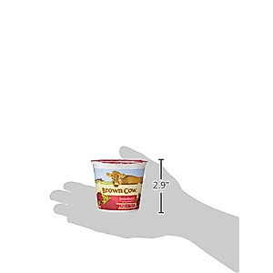 Brown Cow Cream Top Strawberry on the Bottom Whole Milk Yogurt, 5.3 oz. Cup- Creamy, Delicious Yogurt