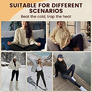 NexiEpoch Fleece Lined Leggings Women - High Waisted Winter Yoga Pants Tummy Control Soft Thermal Warm for Hiking Workout