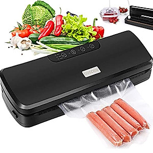 Food Seal Vaccum Sealer, Vacuum Sealer Machine With Dry & Moist Modes, Includes Built-In Cutter, Water Groove And Bags