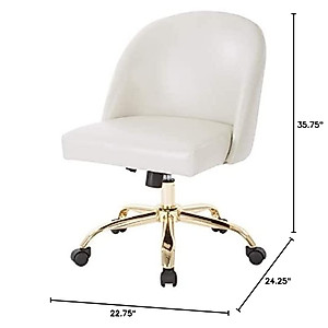 OSP Home Furnishings Layton Office Chair, Cream