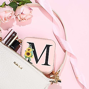 Parima Mom Christmas Gifts - Travel Jewelry Case for Women, Gifts for Mom from Daughter, Mom Gifts for Women, Birthday Gifts for Mom, Christmas Gifts for Mom - Letter C, Pink