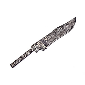 BB-4040 Handmade Damascus Steel 15 Inches Blank Blade Knife Beautiful Pattern on the Blade, Make your own desire of Handle and be proud of your work