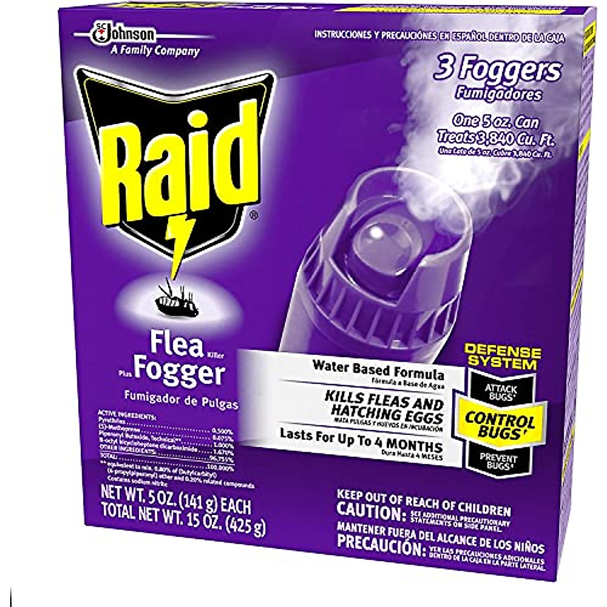 Raid Flea Flogger Plus Killer, Kills Fleas and Hatching Eggs (3 Count (Pack of 3)