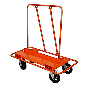 FORRTY Heavy Duty Drywall Sheet Cart, Drywall Dolly Cart, Panel Dolly Cart 2400lbs Load Capacity 8-inch Black Rubber Wheels Drywall Cart Dolly Carrying Drywall/Wood