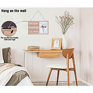 Twin Baby Picture Frame Gift for New Mom Dad Couple - Photo Frame Gift for Dad Mom Of Twins - Born Together Friends Forever - Twins Baby Gift for Mother Father