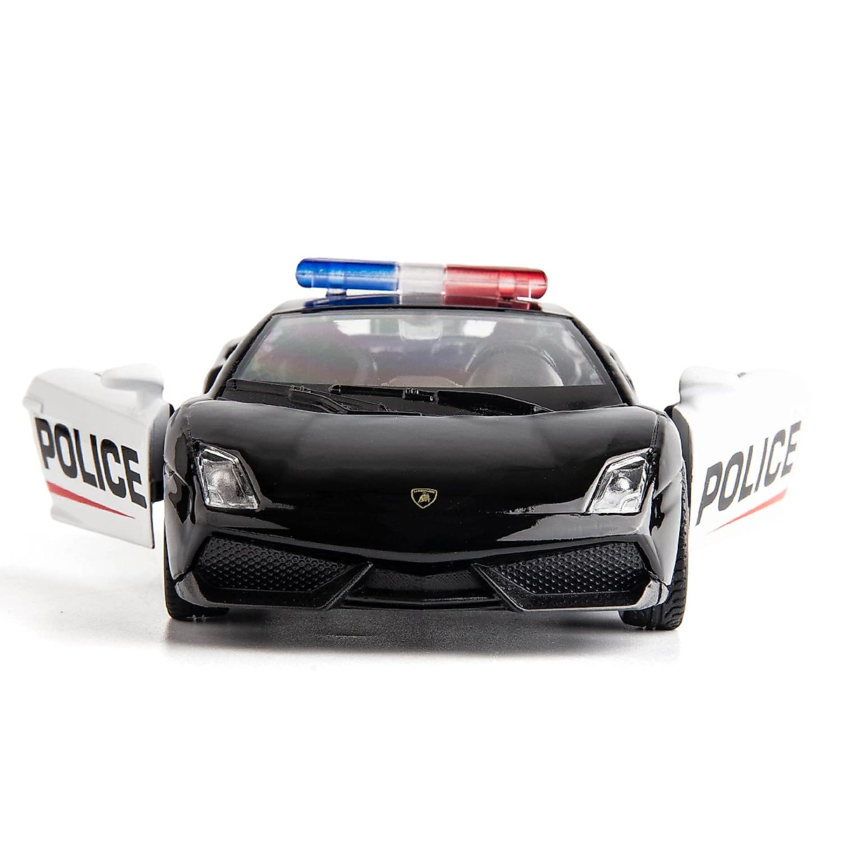 RMZ City Compatible for 5" Diecasting Alloy Car Model Gallardo Police Car Toy Car, Pull Back Vehicles Toy Car for Toddlers Kids Boys Girls Gift