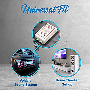 Pyramid High Low-Level Impedance Adaptor - Car Audio System RCA Line Output Converter Adapter w/ Adjustable Level Control - Works on Vehicle Amplifier, Equalizer, Home Theater Setup - Pyramid NS60