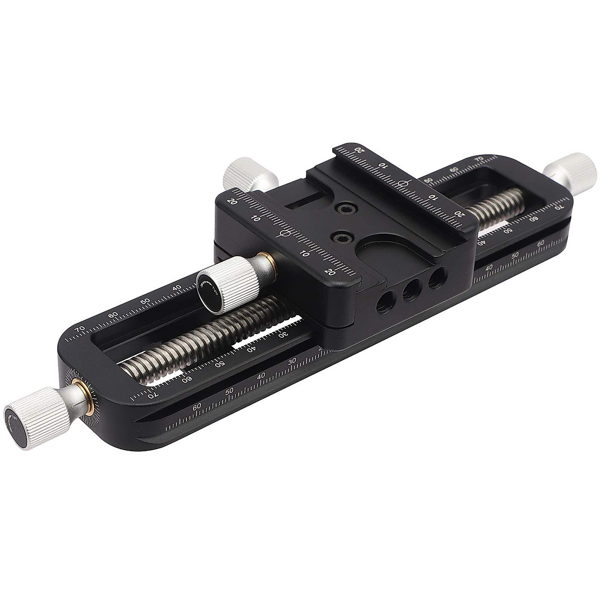 Haoge FM-160 Wormdrive Macro Rail for Macro Photography Track, Focus Stacking Precision Focus Slider/Close-up Shooting Clamp Plate Fine-Tuning Screw Rod