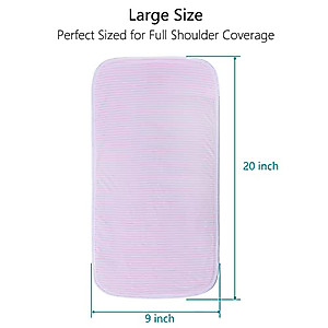 Hakochia Burp Cloths for Baby Girls Organic Cotton Large Burp Clothes Extra Absorbent Soft Burping Rags Spit Up Cloth Sets for Newborns 8 Pack