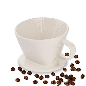 YOLIFE Pour Over Coffee Maker, Ceramic Pour Over Coffee Dripper, Porcelain Slow Brewing Filter for Travel Camping, Cafe, Restaurants, Office, Home, Coffee Maker Brew