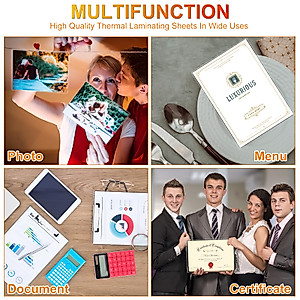 CAREGY Thermal Laminating Pouches, 300 Pack Laminating Sheets, 3 Mil, 9 x 11.5 Inches Lamination Sheet Paper for Laminator, Clear, Letter Size, Office and School Supplies