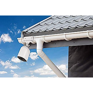 Wasserstein Weatherproof Gutter Mount Compatible with Arlo Pro/Pro2/Pro3/Pro4/ HD/Ultra/Ultra 2 (White)