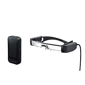 Epson Moverio BT-40S Smart Glasses with Binocular, 1080p, Transparent Displays and Intelligent Touch Controller, Black, Large