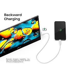 Portable monitor- Mobile Pixels Glance Pro 15.6" OLED Touchscreen monitor 1MS FHD 1080P 100% DCI-P3 100000:1 laptop monitor ,HDMI USB C with Dual Speaker and Battery for Laptop/PC/Table Android/Camera