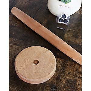 CHAUNCEY HOME Wooden Paper Towel Holder - Kitchen Paper Hanger Rack Bathroom Towel Roll Stand Organizer Simply Standing Countertop Paper Roll Holder