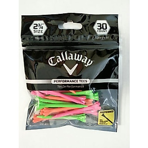 Performance 2.75’’ Plastic Golf Tees, Neon Mix, 30 Pack