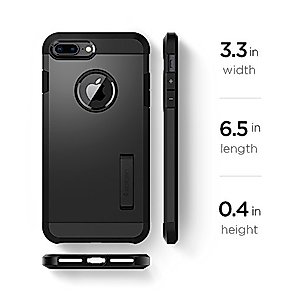 Spigen Tough Armor [2nd Generation] Designed for iPhone 8 Plus Case (2017) / Designed for iPhone 7 Plus Case (2016) - Black