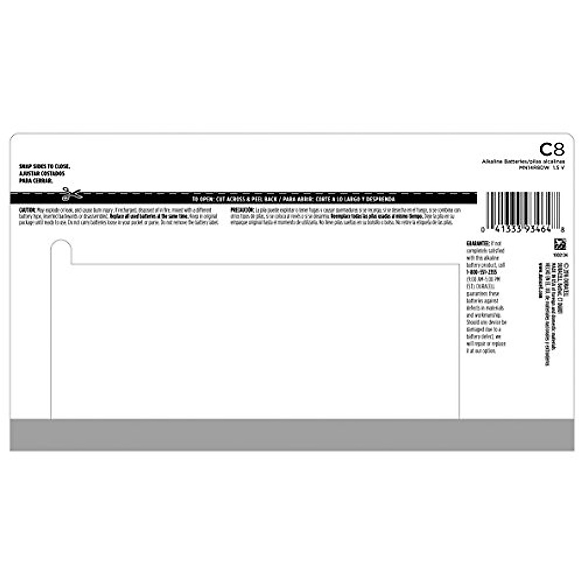 Duracell - CopperTop C Alkaline Batteries with recloseable package - long lasting, all-purpose C battery for household and business - 8 count