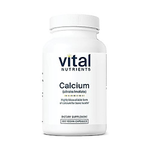 Vital Nutrients Calcium Citrate and Malate Complex 150mg | Vegan Supplement | Support Bone Strength, Muscle and Cardiovascular Health* | Gluten, Dairy and Soy Free | 100 Capsules