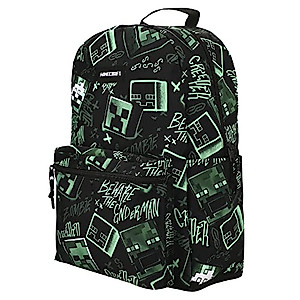 Bioworld Minecraft Creeper Heads Black Backpack
