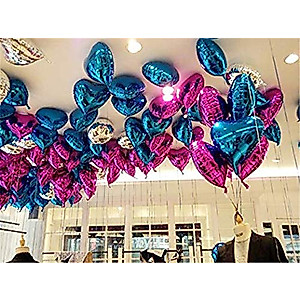 FVCENT Heart Foil Balloon | 30 Stück 18-inch Heart Helium Balloons Heart-shaped Foil Balloons Suitable for Birthday Wedding Bridal Valentine's Day Mother's Day Party (Dark Blue)