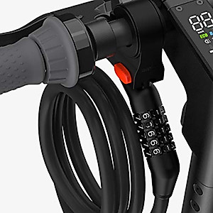 Segway Ninebot 5-Digit Combination Cable Lock for Bikes and Scooters, Black, Large