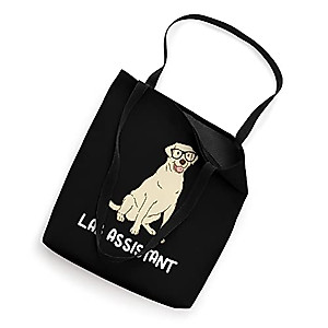Lab Assistant Nerdy Yellow Labrador Retriever Tote Bag