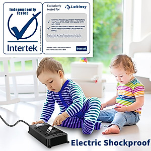 Outdoor Power Strip Weatherproof, 6 Outlets Waterproof Surge Protector with 3 USB Ports, 6 FT Extension Cord, Shockproof Overload Protection, Wall Mountable for Home Office Patio Porch (Black)